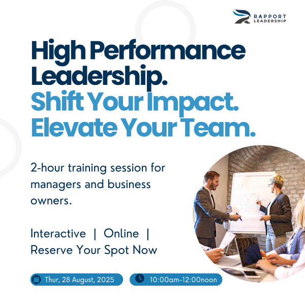 High Performance Leadership: Shift Your Impact. Elevate Your Team. - Rapport Leadership Training ...